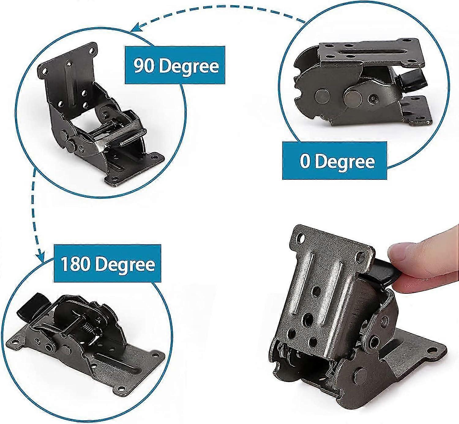 0-90-180 Degree Self-locking Folding Hinge Folding Table Extension ...