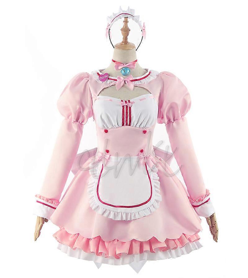 Nekopara Chocola Vanilla Cosplay Chocola Vanilla Costume Maid Dress Cat ...