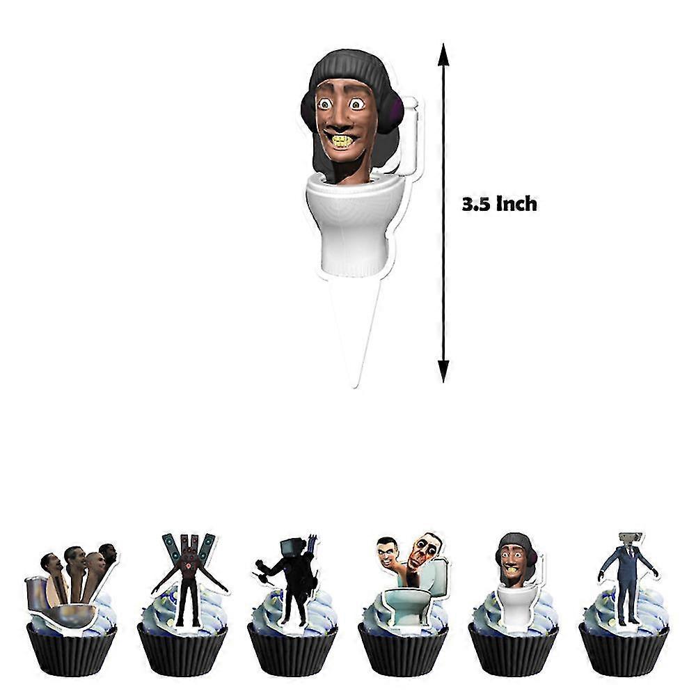 Skibidi Toilet Themed Birthday Party Supplies Balloons Kit Banner Cake ...