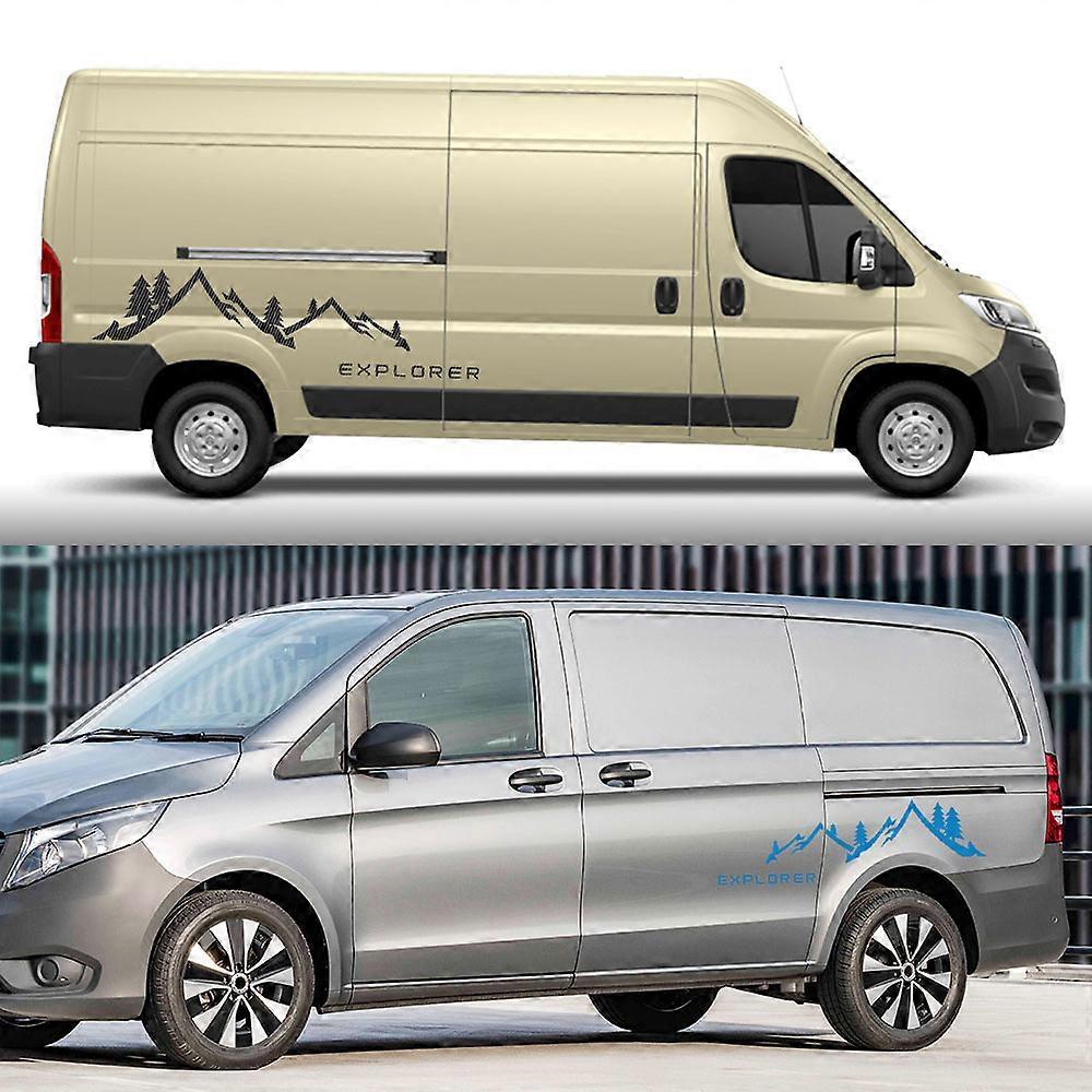 2Pcs Car Stickers For Peugeot Boxer Citroen Jumper Fiat Ducato Mountain ...