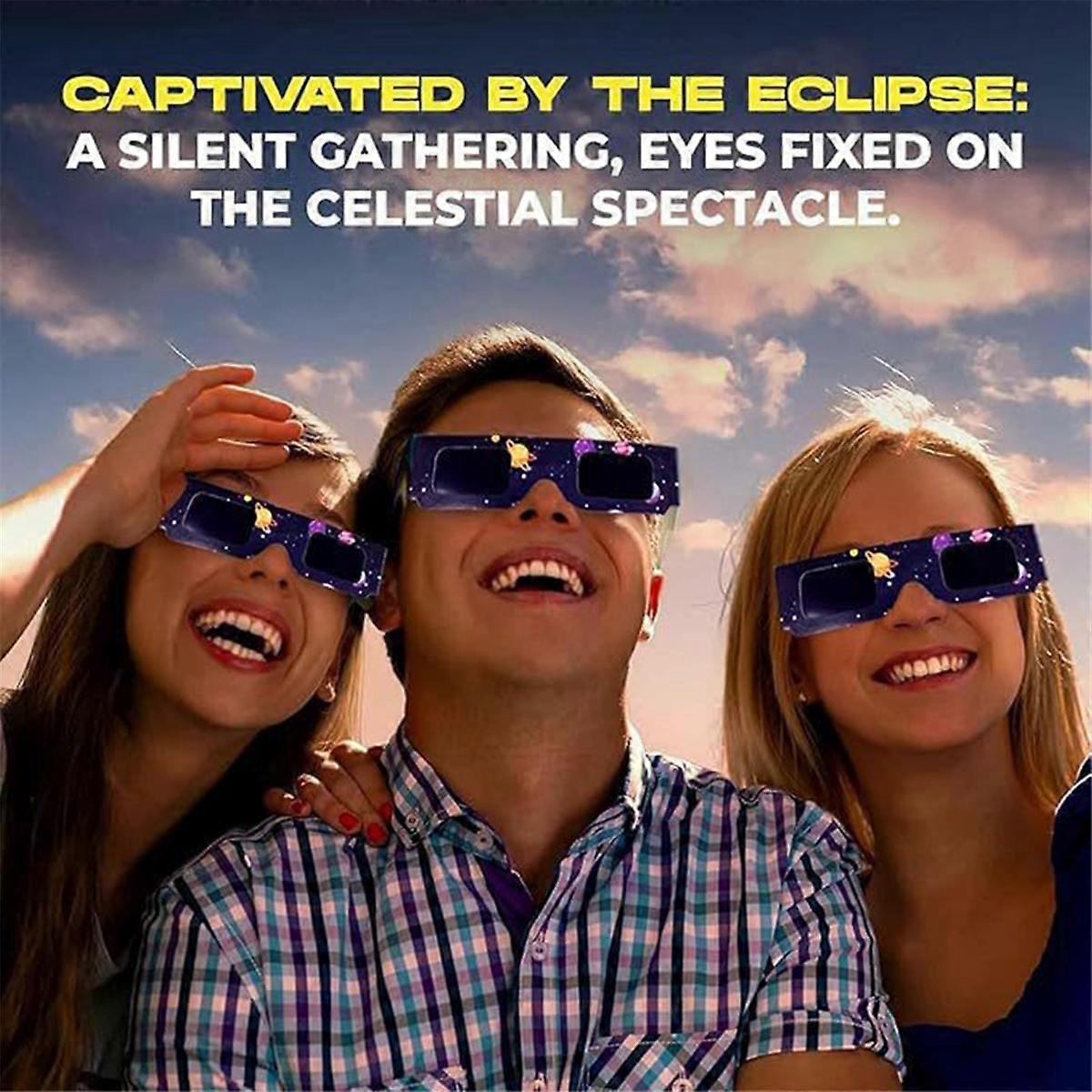 6 Pack Paper Solar Eclipse Glasses Eclipse Shade for Direct Sun Viewing ...