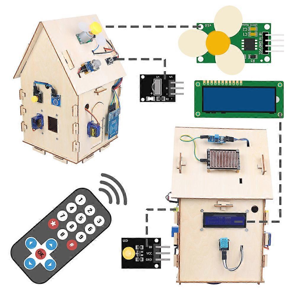 Smart Home Starter Kit for Nano, Electronics Home Automation Coding Toys, Wooden House DIY ...