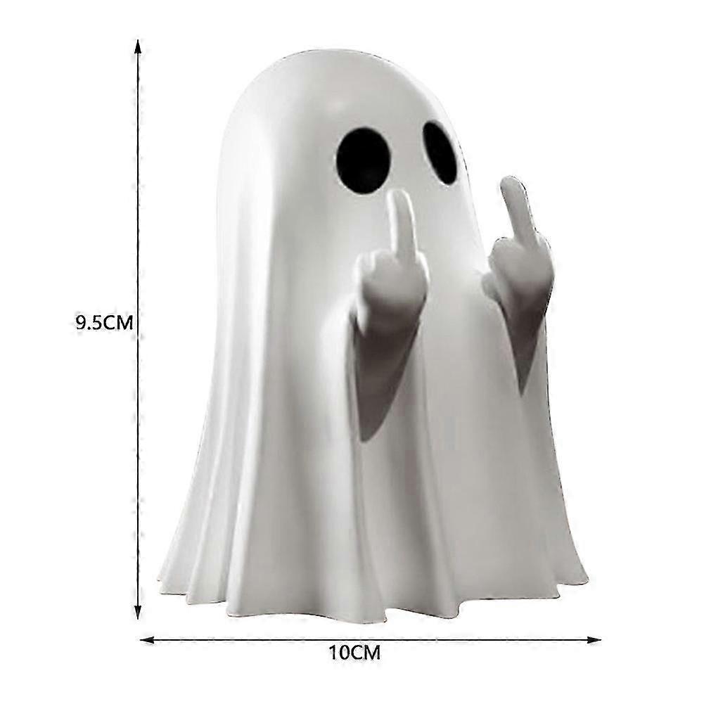 Spooky Cute Ghost Figurine 2024 Mini Scary Ghost Middle Finger/Holding ...