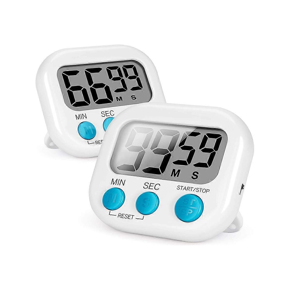 2Pcs Kitchen Timer , Magnetic Digital Loud Alarm Kitchen for Upgrade ...