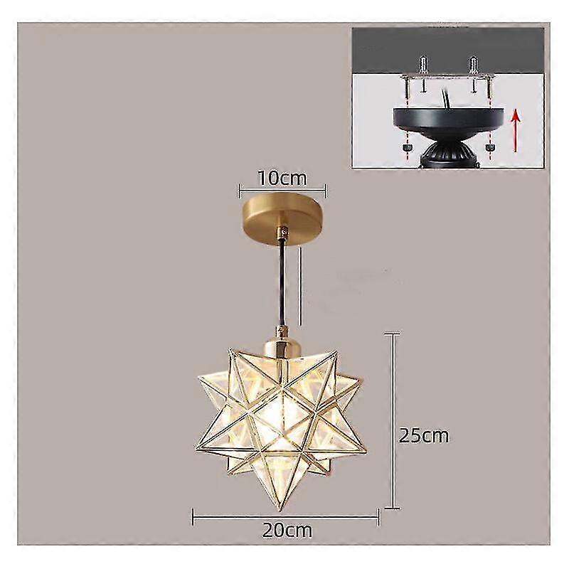 Modern Moravian Star Chandelier Transparent Hanging Star Lamp Warm ...