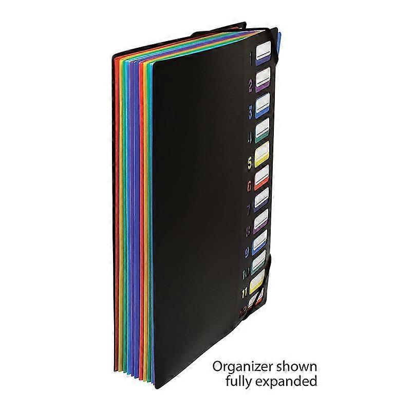24 Clear Pocket Expanding File Folder 12 Colored Tabs,Holds 300 Sheets ...
