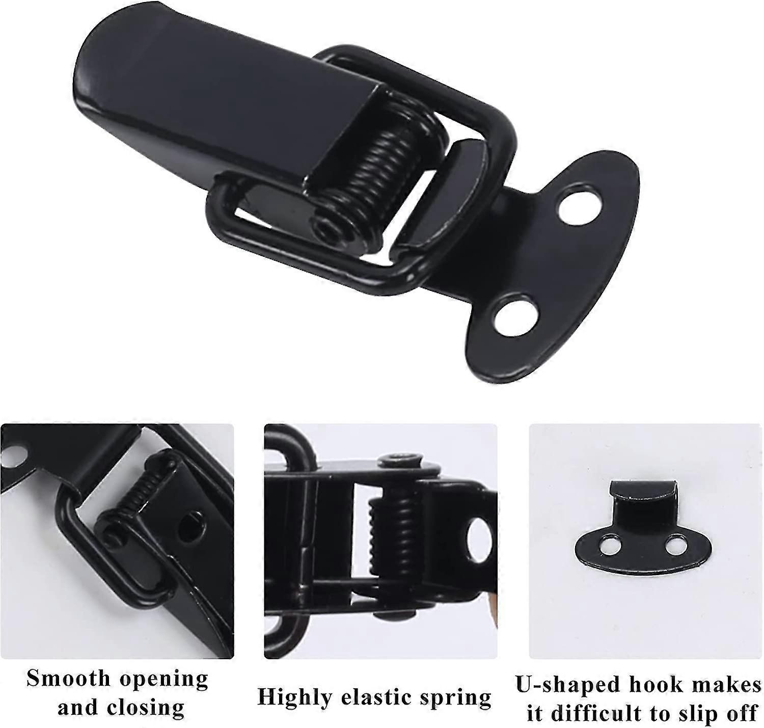 Set Of 8 Lever Latches Spring Latches Spring Toggle Latches Black Metal ...