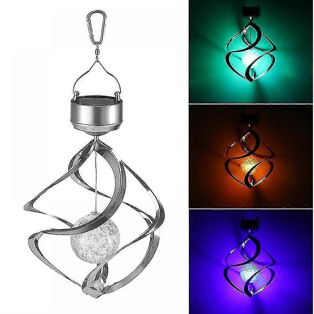 Solar Light Outdoor Chandelier Spherical Wind Chime Light For Garden ...