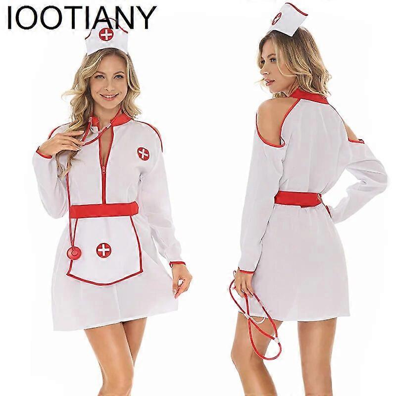 IOOTIANY Classic Hospital Uniform Seduction With Hairhoop Cosplay ...