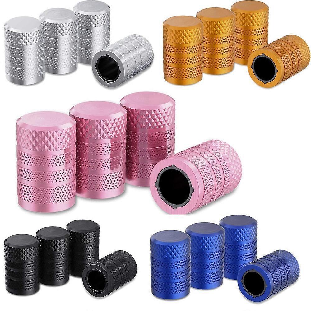 Tire Valve Stem Caps 4pcs Aluminum Tire Valve Cap Set Corrosion Resistant Stem Covers for Cars ...