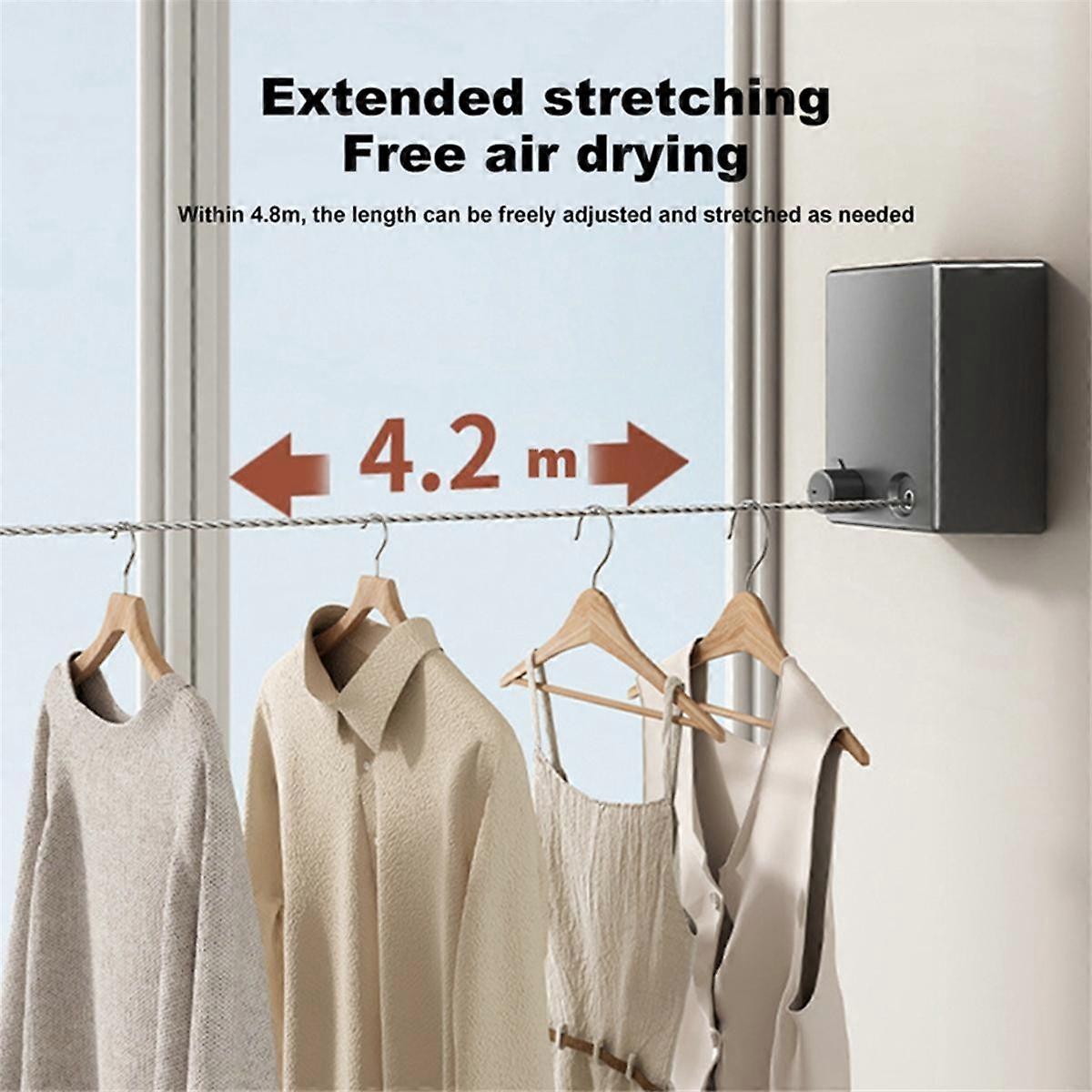 Retractable Clothesline Stainless Steel Pull-Out Clothes-Drying Machine ...
