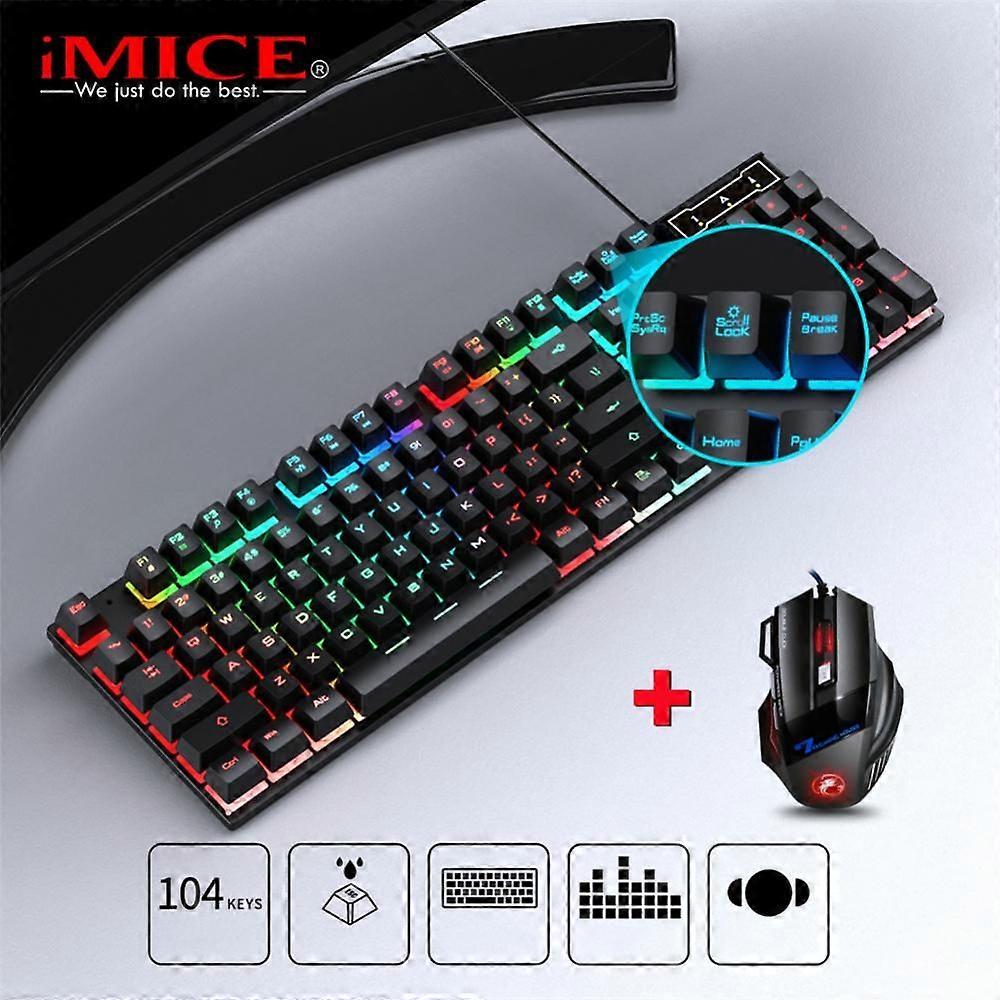 Gamer Keyboard And Mouse Combo Wired Russian / English RGB Backlit ...