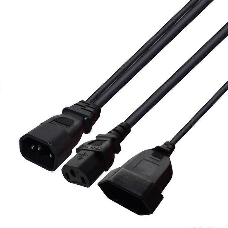 Y Type Splitter Power Cord,Iec320 3 Pin C14 to Male C13+2 Hole Eu 4.0mm ...
