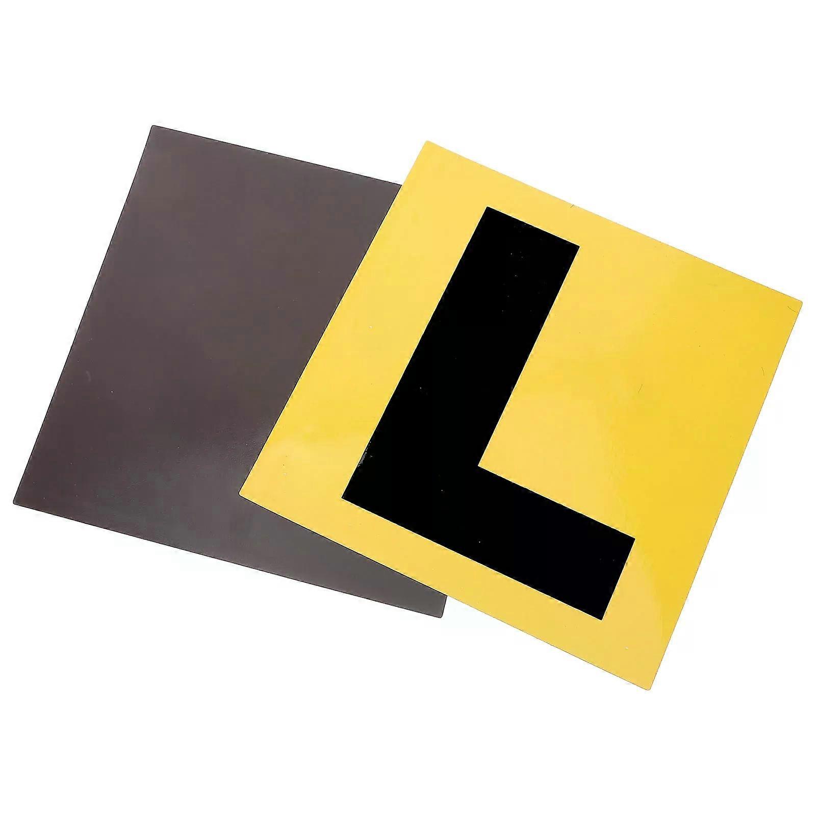 2pcs Magnetic Stickers Car L Shaped Plates Car New Drivers Sticker Car ...