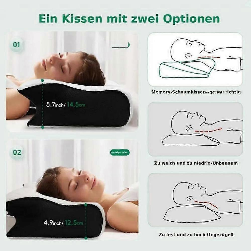 Orthopedic pillow for neck pain with memory foam contour support ...