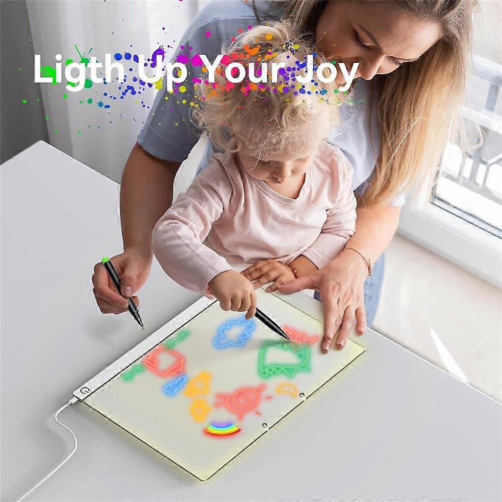 40 x 30cm Acrylic LED Writing Board Touch Control DIY Drawing ...