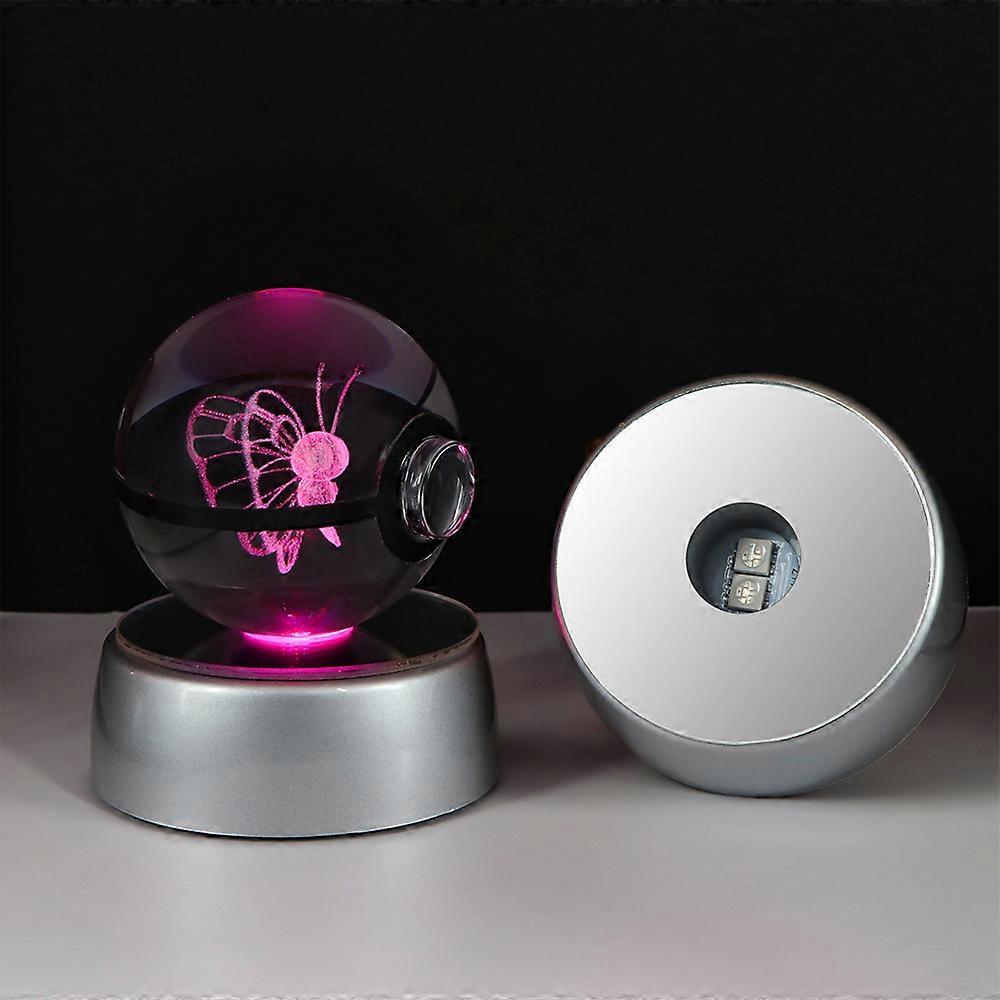 Pokemon 3D Crystal Ball Pikachu Figure Pokeball Engraving Crystal ...