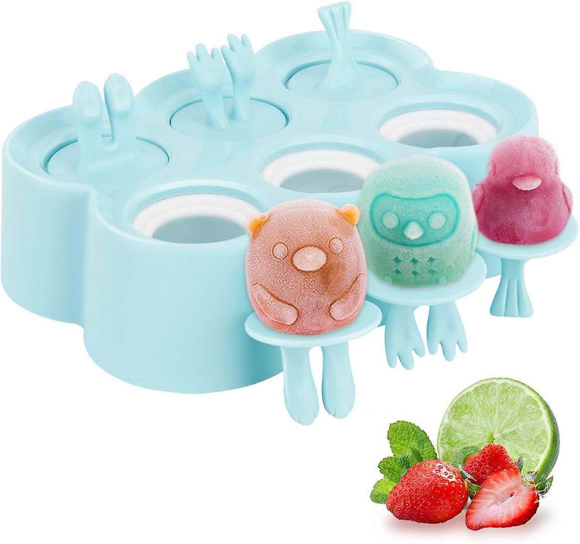 Cartoon Popsicle Molds, 6 Pieces Bpa Free Popsicle Maker Reusable Ice ...