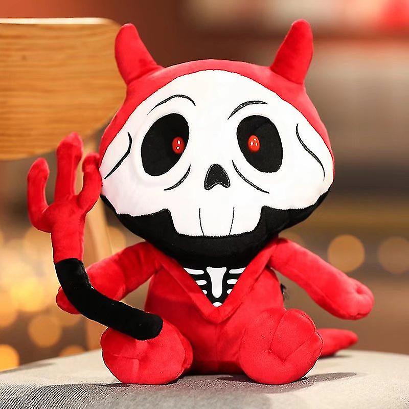 30cm Dark Series Plush Toy Evil Demon Grim Reaper Black Lion Three-eyed ...