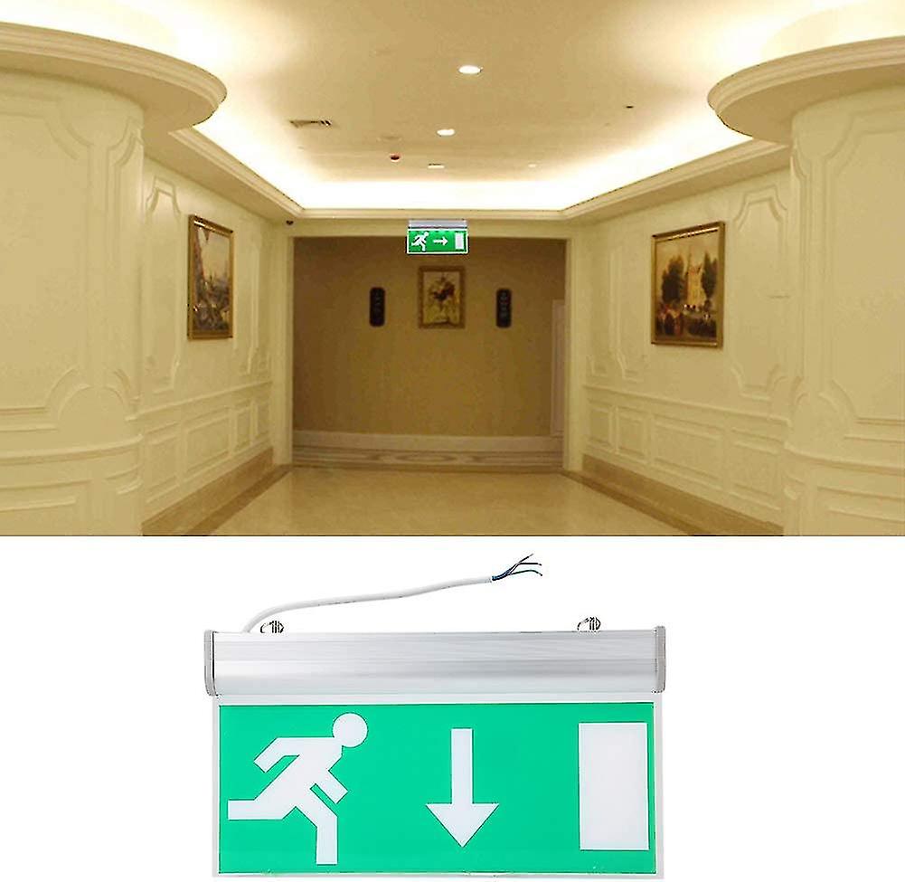 Acrylic Led Green Letter Fire Emergency Exit Lighting Sign Safety ...