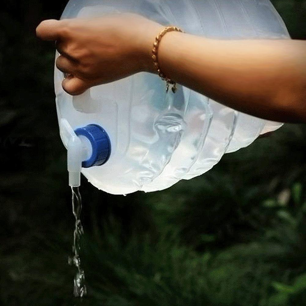 Outdoor Collapsible Water Container Folding Bucket Storage PE Food Grade Camping Water Bag ...
