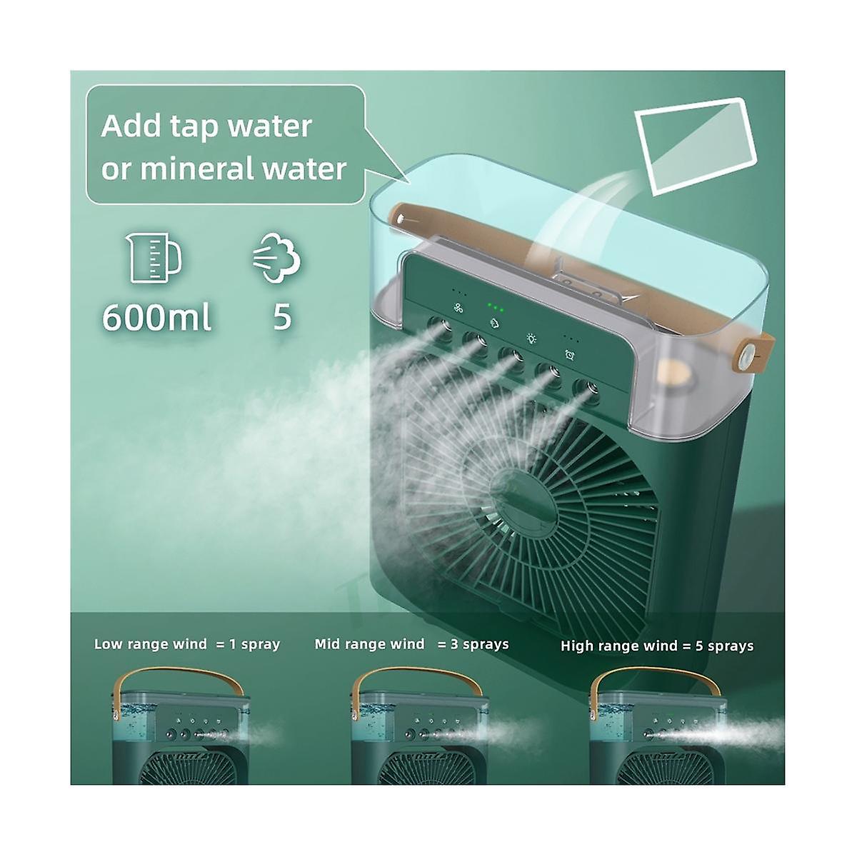 Air Conditioner Fan Usb Water Mist Fan 7 Colors Led Light ...