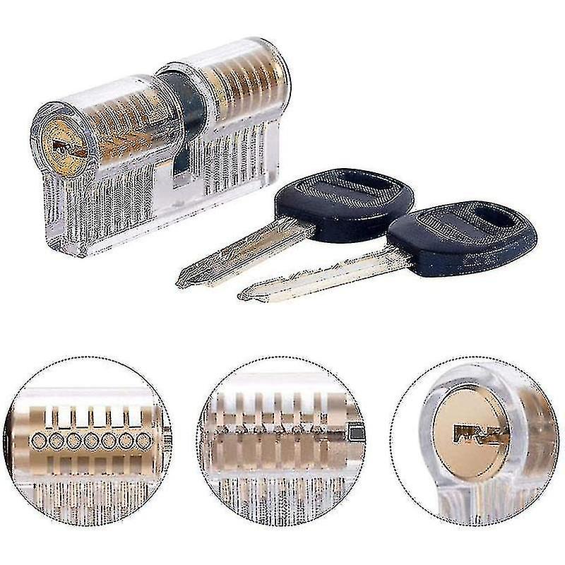 Practice Lock Set,7 Transparent Locks Clear Cylinder Lock With Keys Pro ...