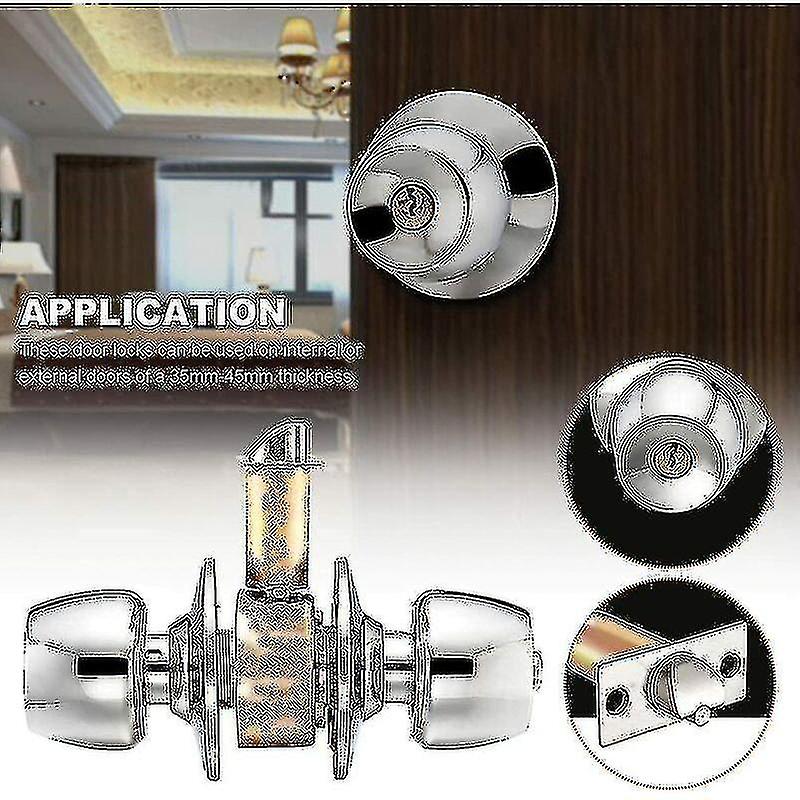Door Lock With Keys, Stainless Steel Round Lock, Exterior Door Lock ...