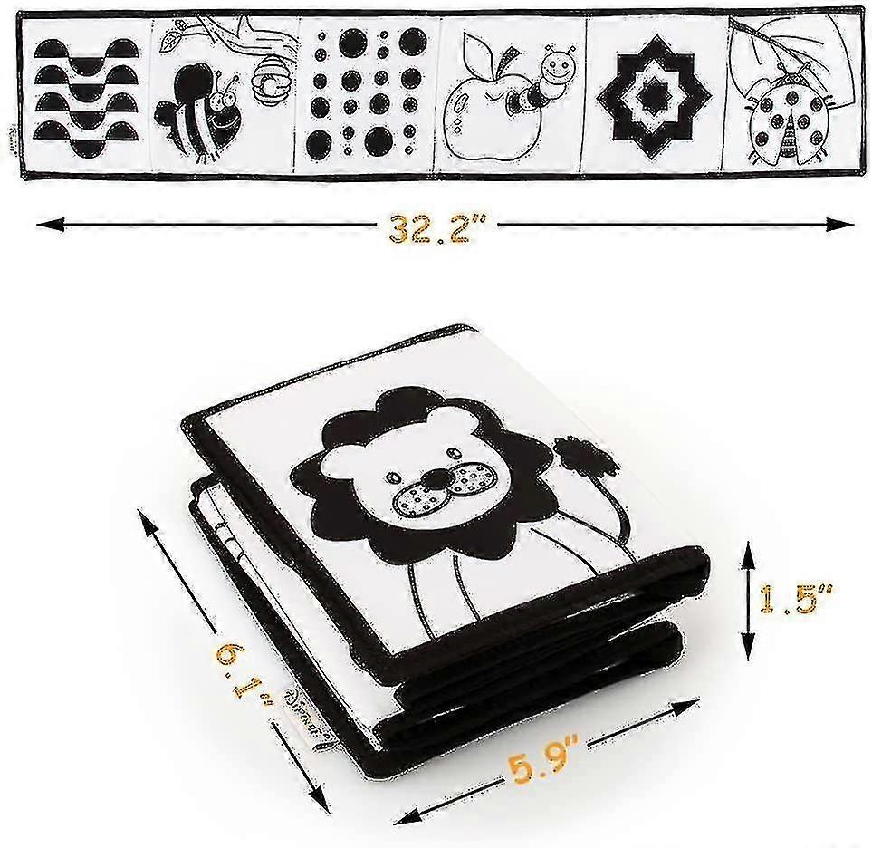 Black And White Baby Software Book, High Contrast Baby Feel Toy | Fruugo UK
