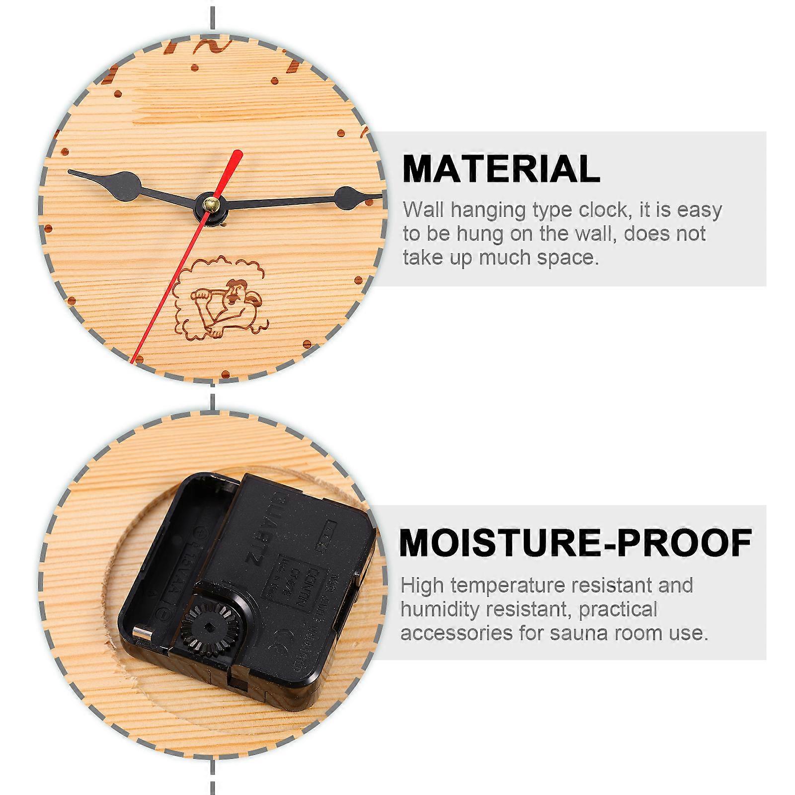 Digital Wall Clock Wall Clock Sauna Non Ticking Wall Clock Sauna Room ...