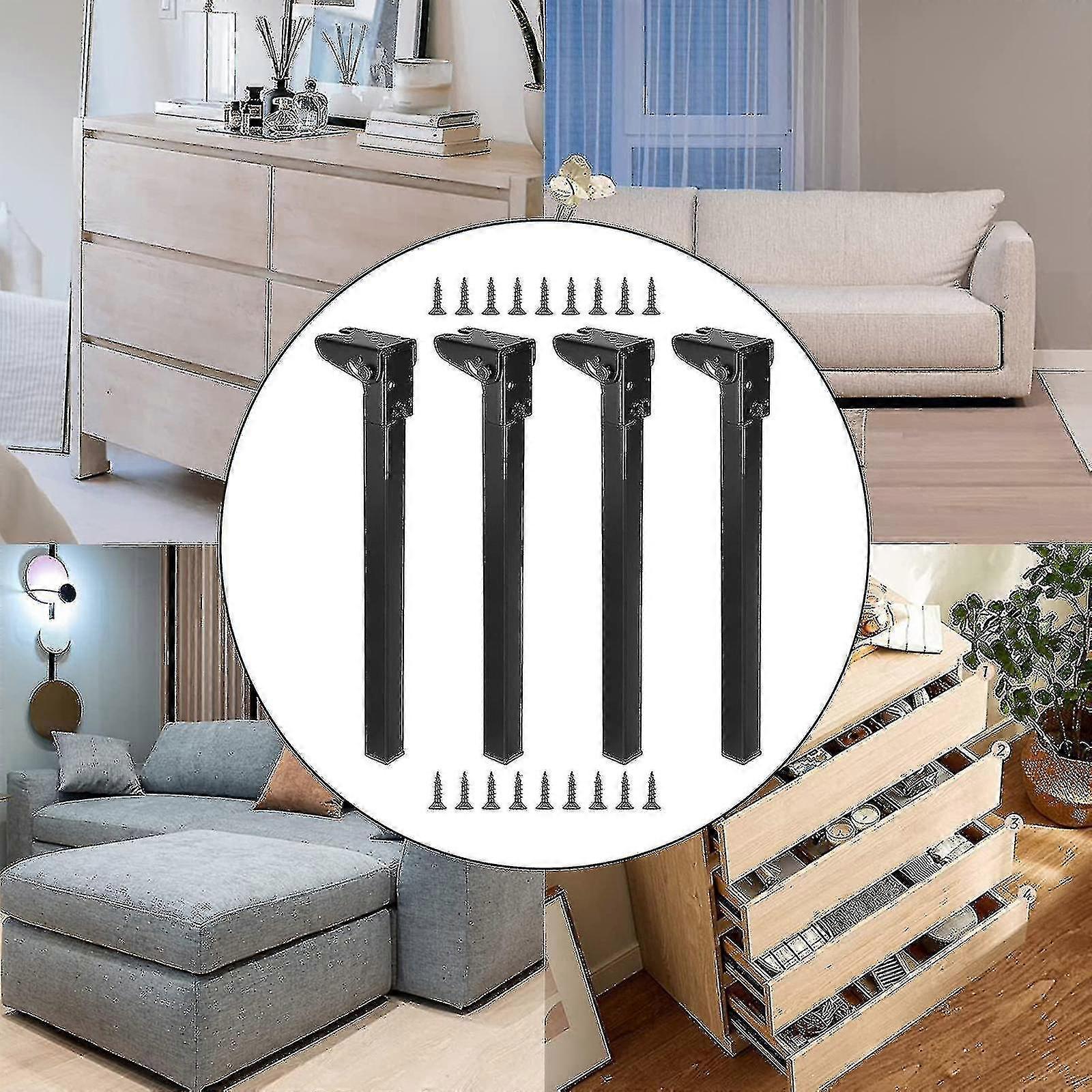 4 Pieces Foldable Table Leg Collapsible Table Legs Multipurpose ...