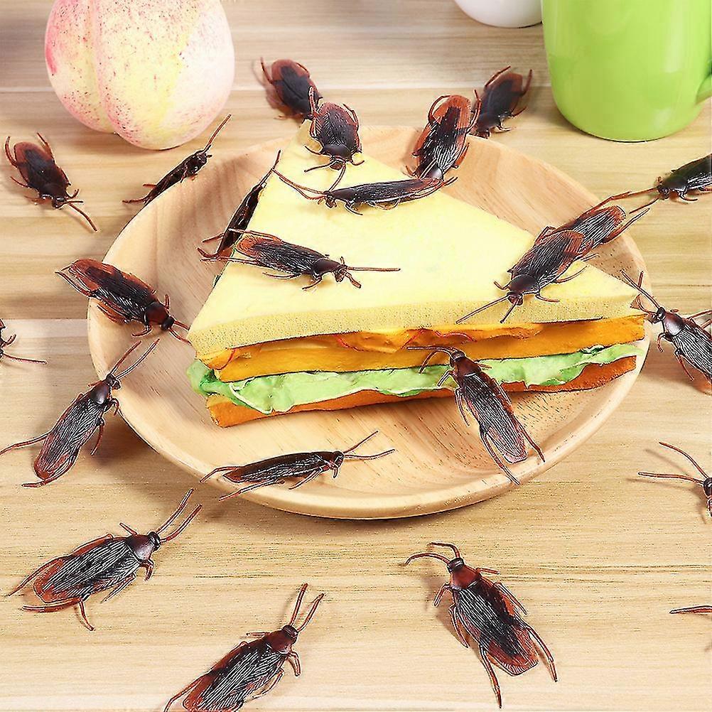 150pcs Fake Roach Simulation Cockroaches Prank Novelty Plastic ...