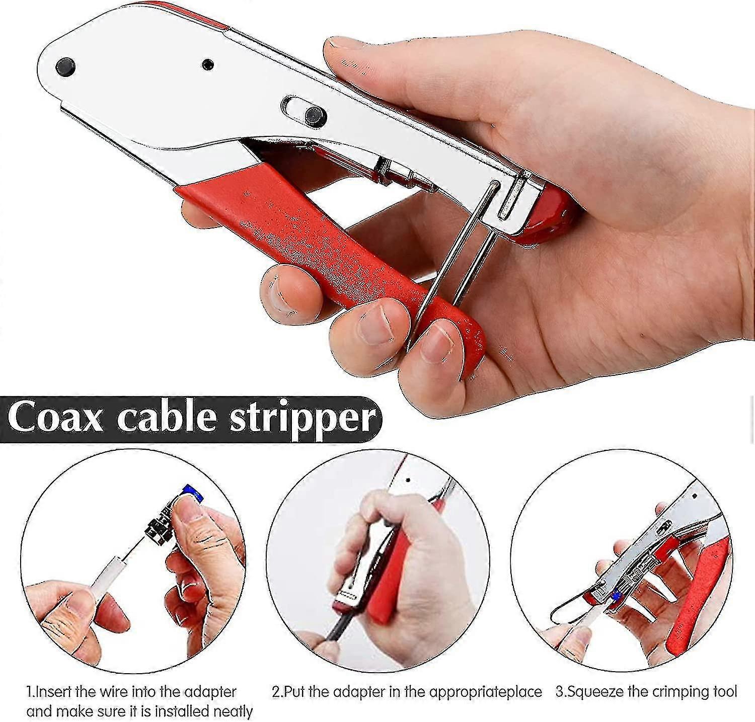 Crimping Pliers Set,cable Stripper,crimper Pliers With 20 F Plug ...