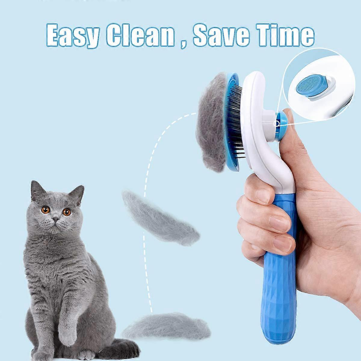 Brush use in Cat Dog,Shedding Brush with Self-Clean Eject Button,Cat ...