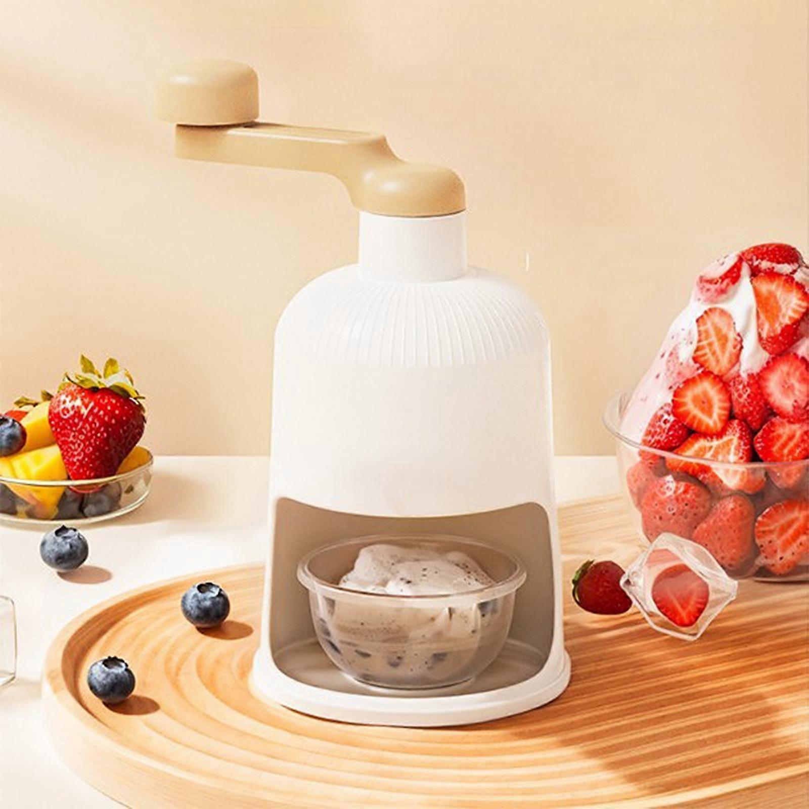 Ice Crusher-Manual Rotary Hand Shaved Ice Crusher-Small Manual Shaving ...