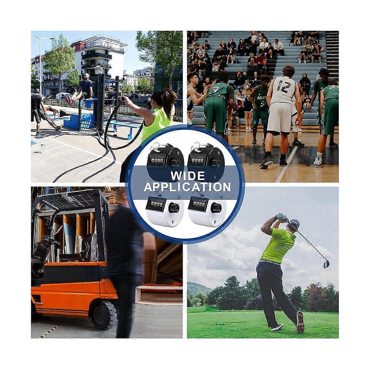 Pack of 4 Counter Clicker 4-Digit Number Count,Handheld Mechanical ...