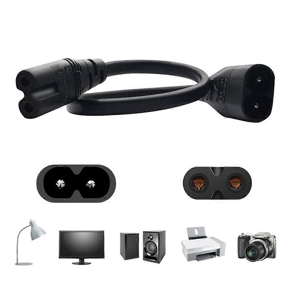 16.4ft IEC320 C7 to Figure 8 C8 Power Cable Male to Female Connector ...