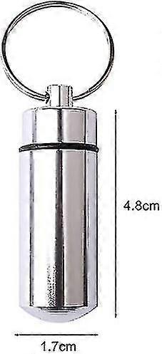 Small Pill Container,3 Pcs Aluminum Mini Pill Box With Key Ring ...