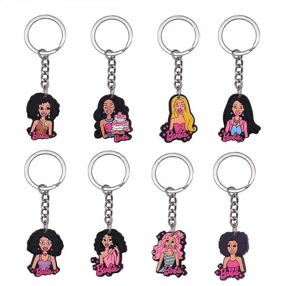 Kawaii 20 Styles Barbie Keychain Anime Cartoon Pvc Soft Rubber Key ...