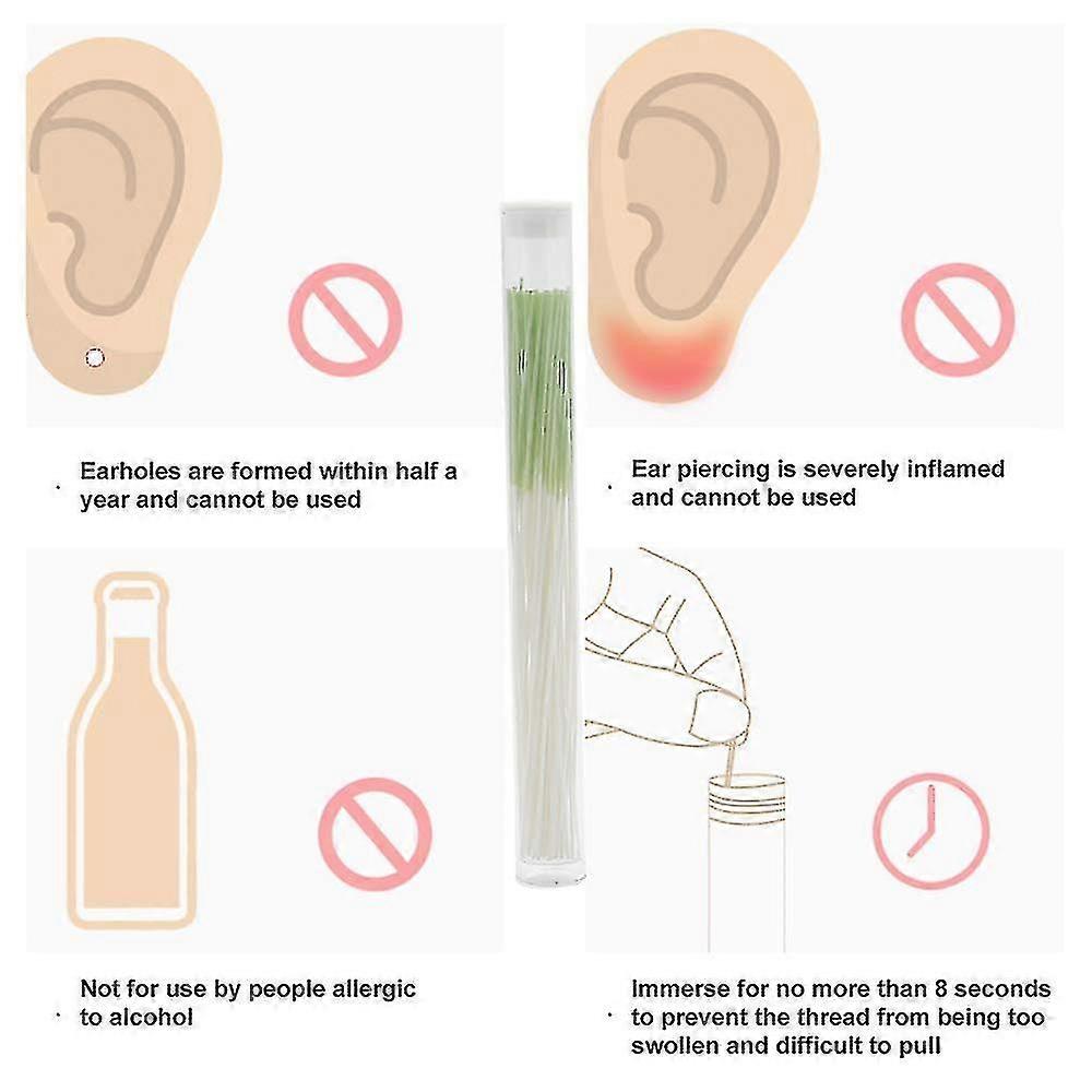 180 Pieces Earrings Hole Cleaner Floss, Odor Removal Ear Floss ...