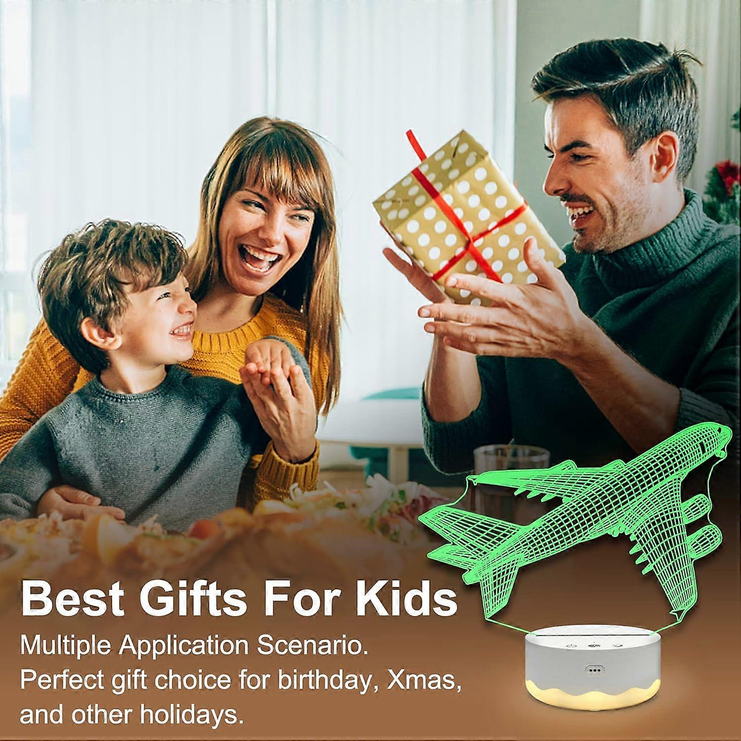 Aircraft Gifts, Aircraft 3D Night Light, 3D Illusion lamp with Remote ...