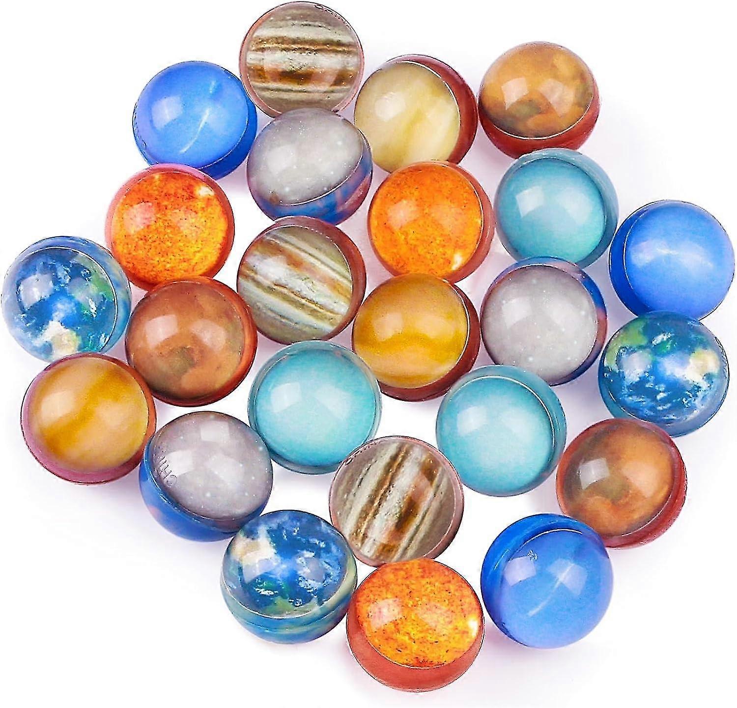 24 Pieces Bouncy Balls,32mm Planets Bounce Balls For Kids Party Favors ...