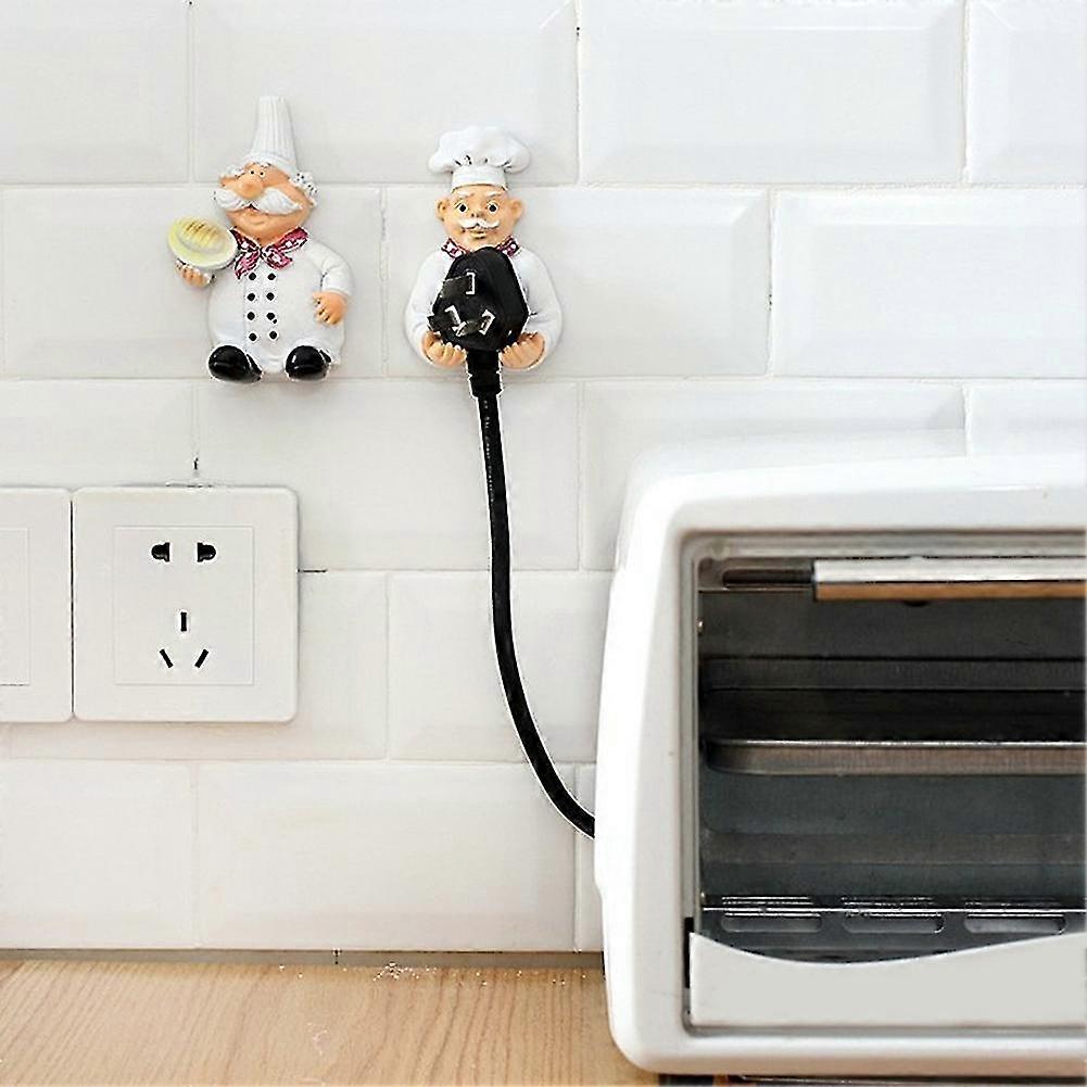 Cute Chef Power Plug Hook Wall Decoration Power Cord Storage Rack ...