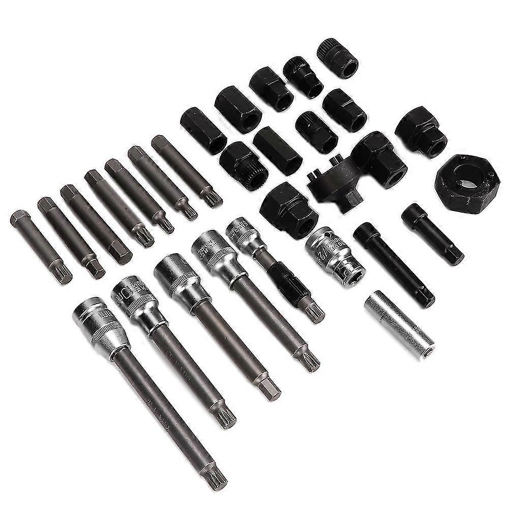 30Pcs/Set Alternator Pulley Disassemble Removal Tool Remover Kit Car ...