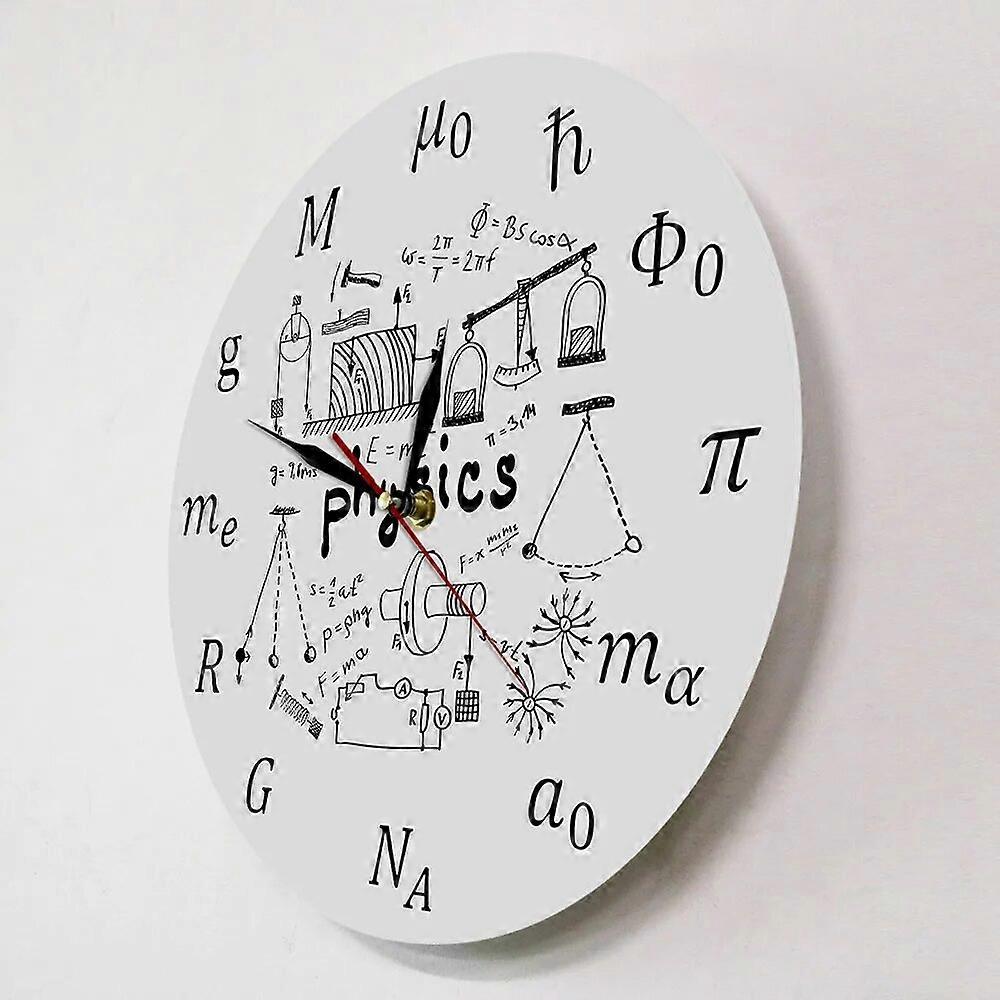 Science Art Physics Elements and Symbols Wall Clock Math Equations Wall ...