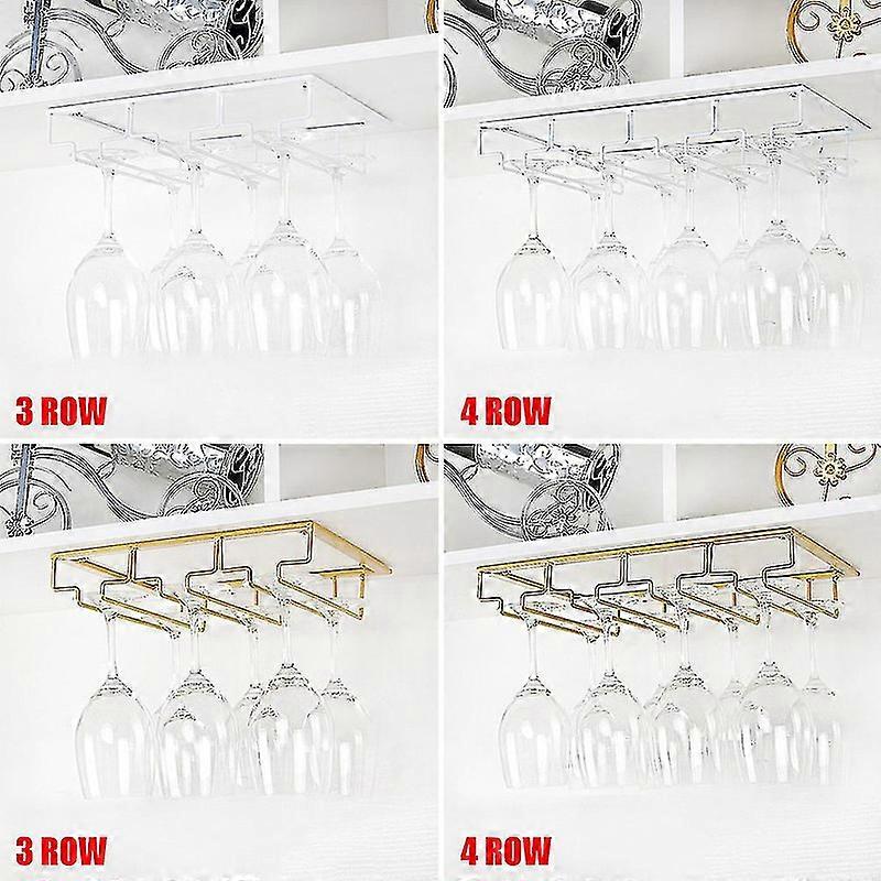 jkw Wine Glasses Rack Under Cabinet Stemware Rack Wine Glass Hanger ...