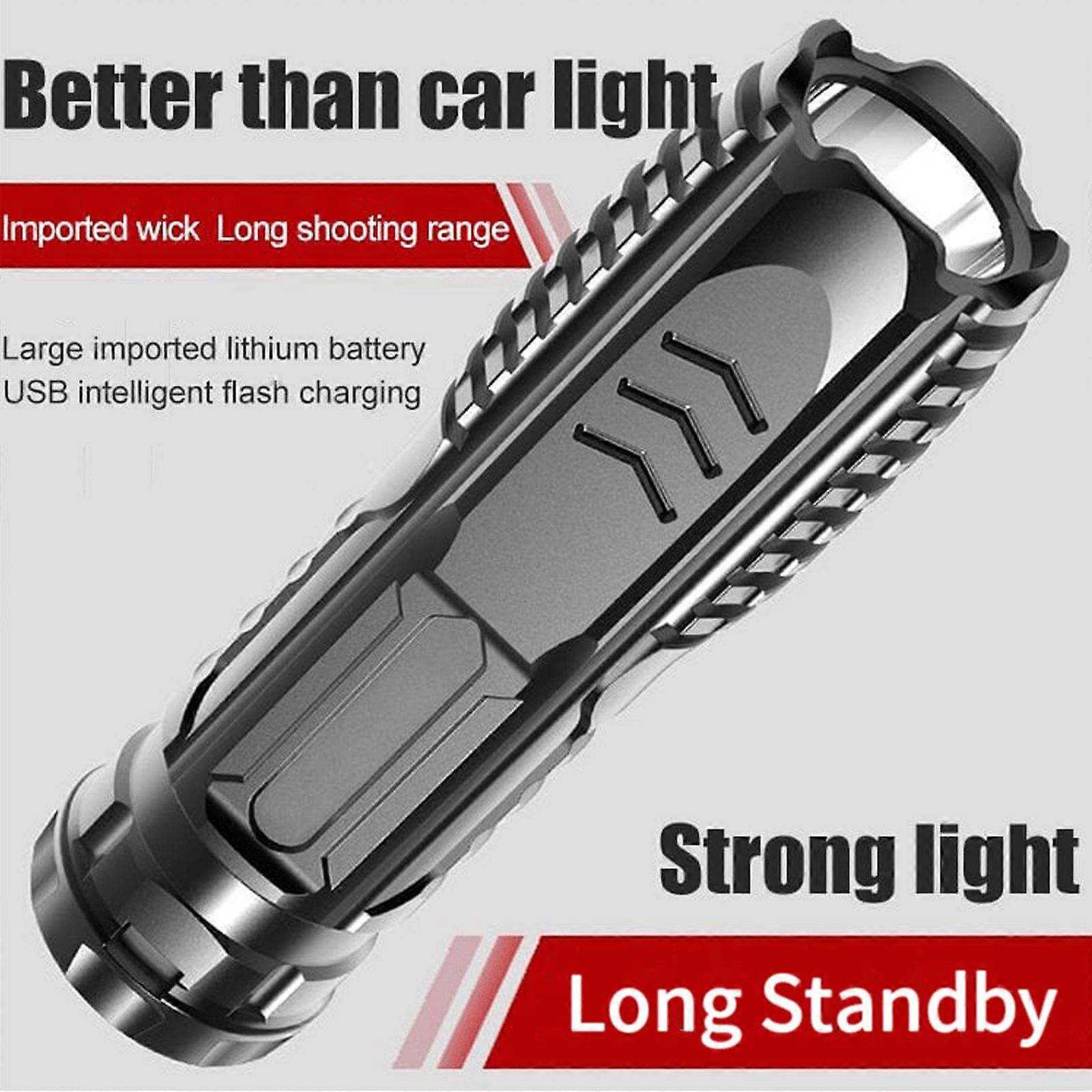 Rechargeable Multifunction LED Strong Flashlight 90000LM Dimme for Outdoor Home | Fruugo UK