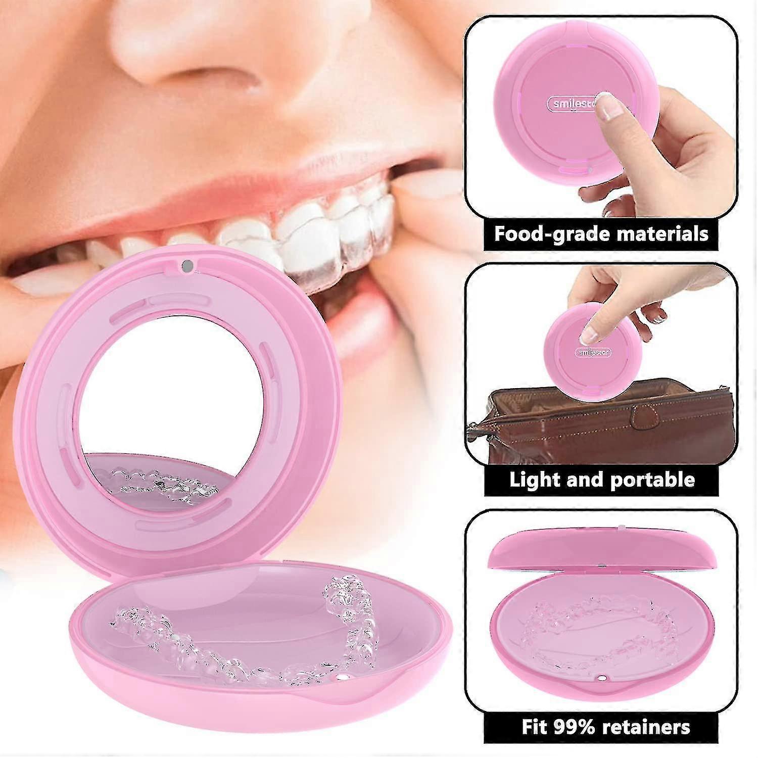 Retainer Case, Slim Aligner Case With Vent Holes And Mirror Compatible ...