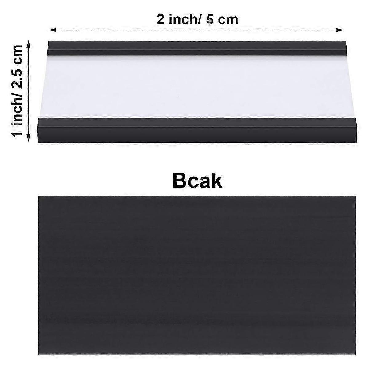 Magnetic Label Holders 1inchx 2inch with White Card Inserts and Clear ...