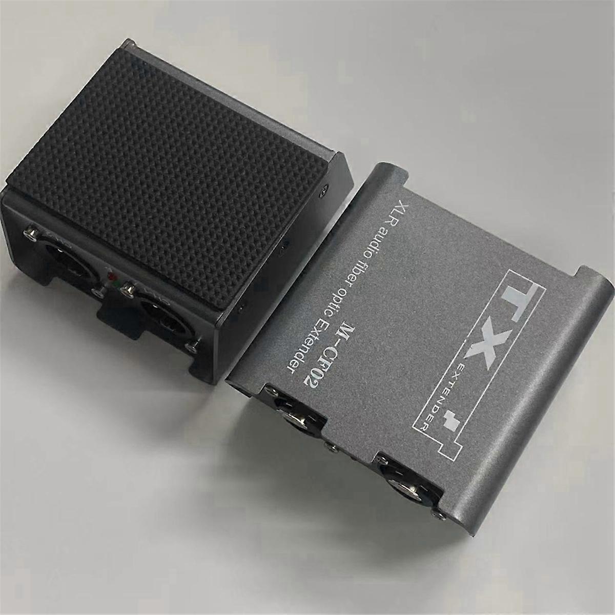 2 Way Audio Fiber Optical Extender XLR Audio Transceiver Receiver Set ...